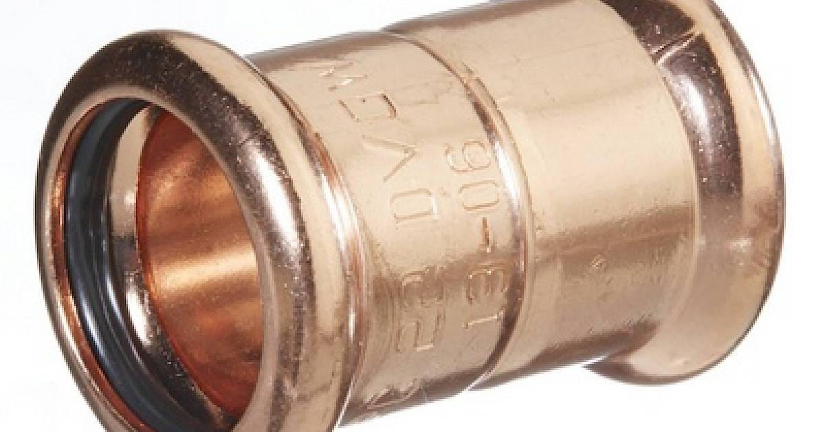 Perskoppeling koper mof ff Ø28