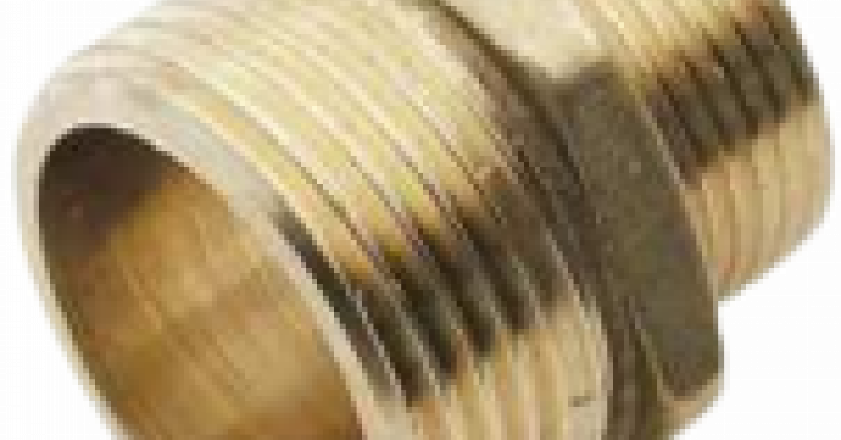 Messing draadfitting reductienippel mm 3/8"x1/8"