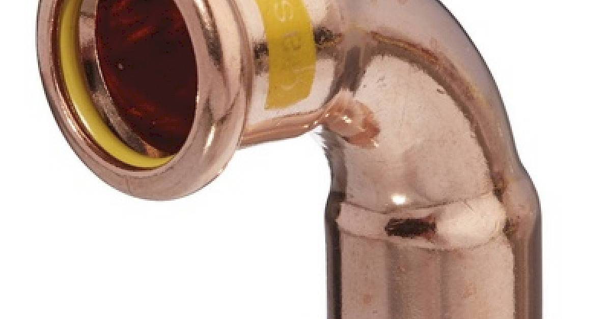 Persfitting koper gas bocht 90° ff Ø22