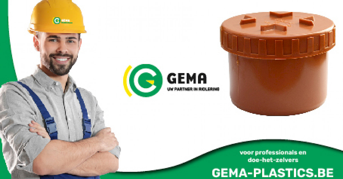 PVC stop roodbruin met schroefdeksel Ø 110 mm
