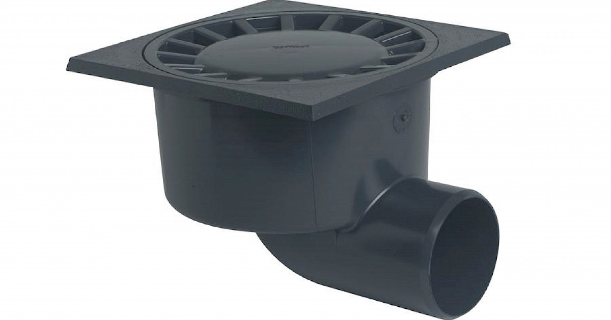 Sanitaire vloersifon 30/30 - zijuitgang antracite