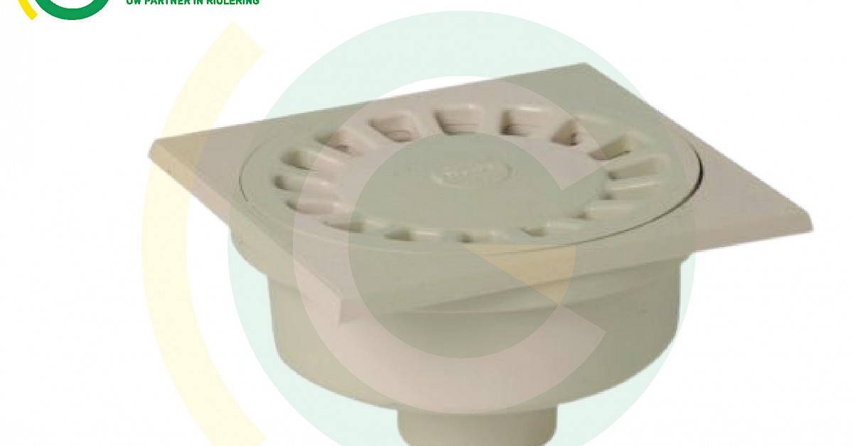 PVC beige vloersifon 25x25 mm