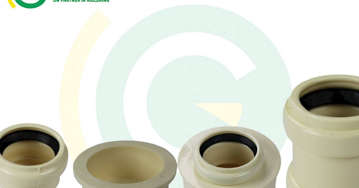 PVC ivoor dubbele mof Ø 100 mm Sanitair