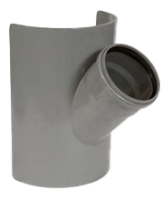 Riool gr zadelstuk 45° 160x125 - Gema bv