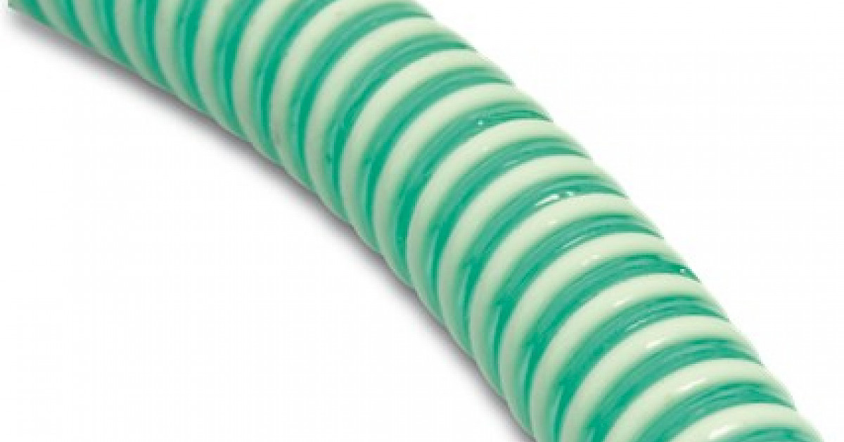 Darm azuur transparant met spiraal 25mm per meter