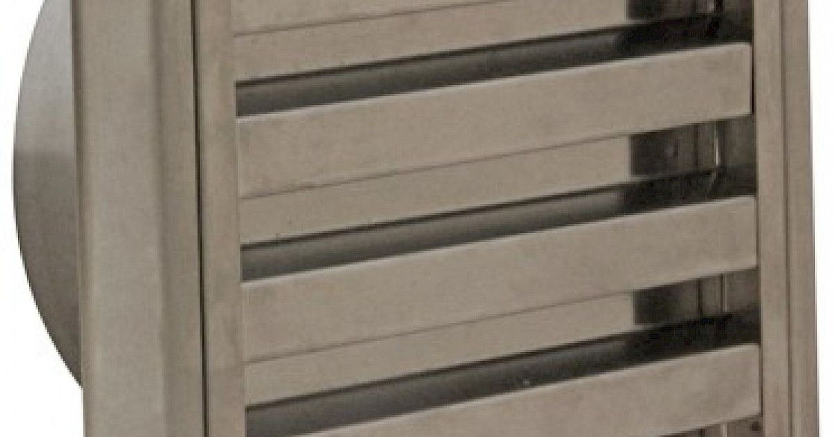 Rvs rooster met vaste lamellen ø150mm