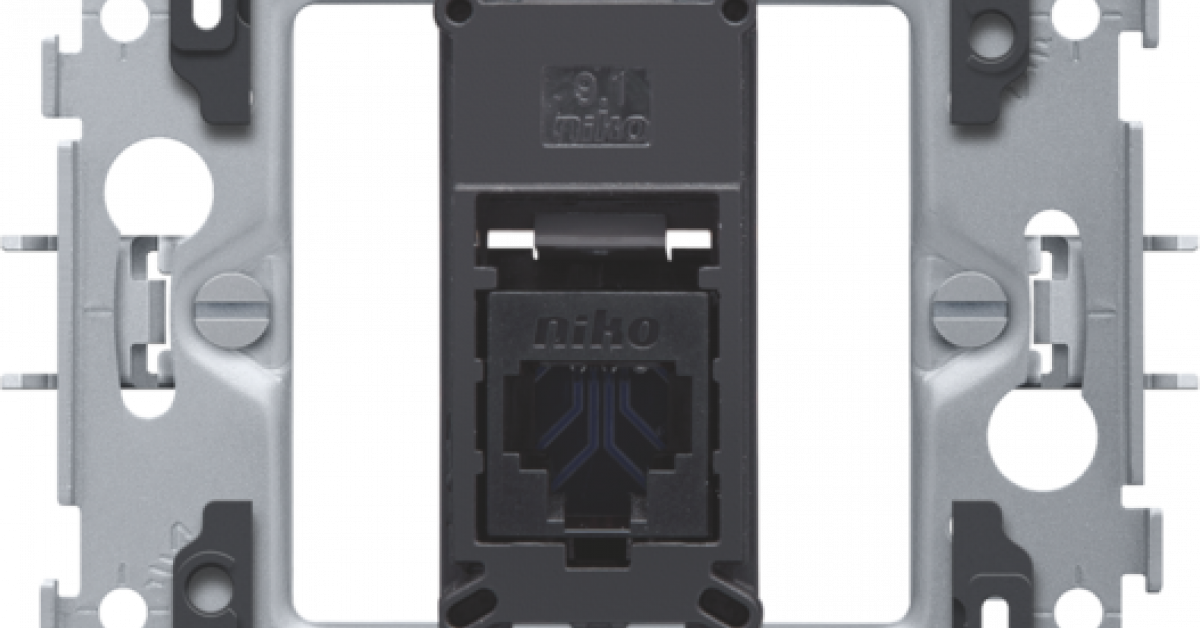 Niko sokkel 1xrj45 utp vlak (Nr.: NIK170-65161)