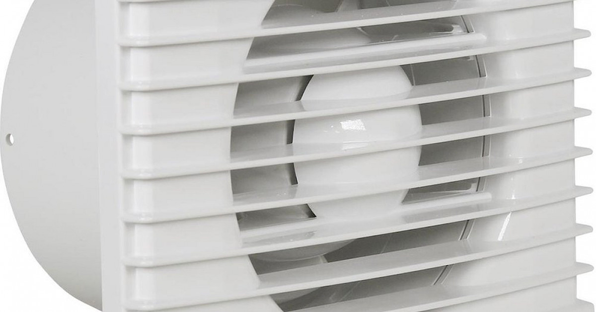 Mech.vent. 7501 ø100 met bewegingssensor+timer- functie wit
