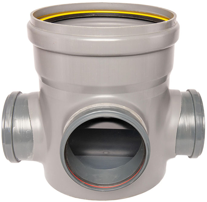 Gema PVC toezichtput of inspectieput Ø400mm / 3 X Ø200mm