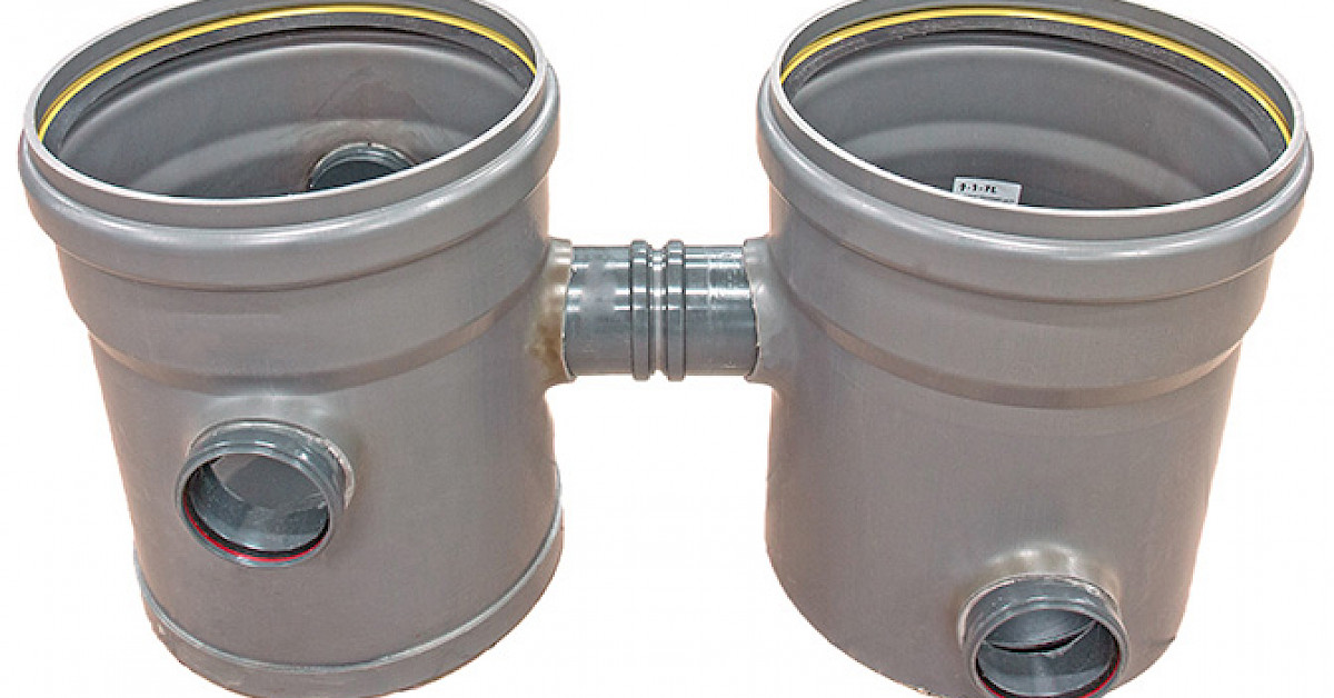 PVC dubbele afkoppelingsput/toezichtput/PVC inspectieput