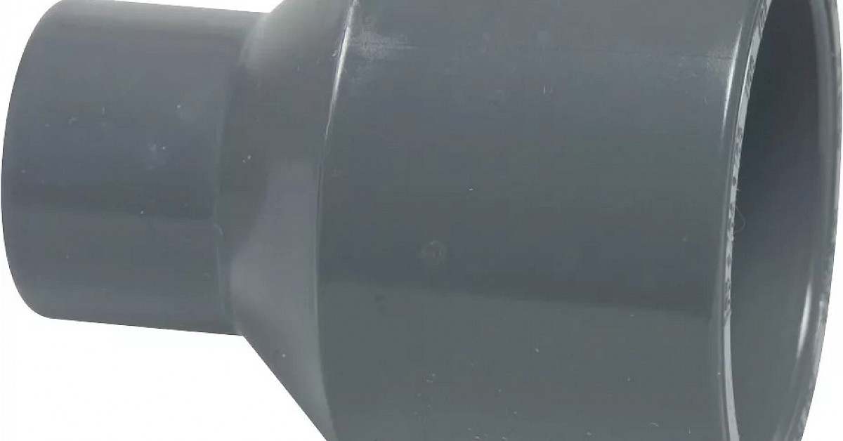 Druk pvc verloopstuk lang