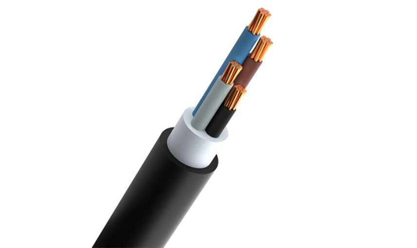 Grondkabel exvb 4x25mm² eca per meter