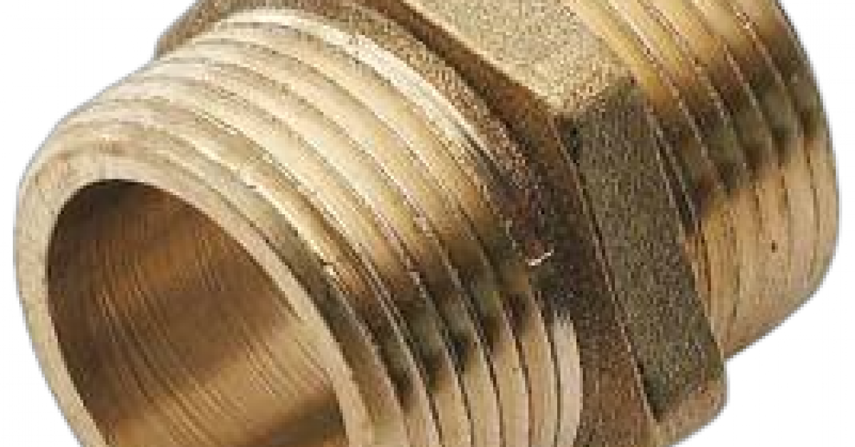 Fitting draad messing nippel 2"