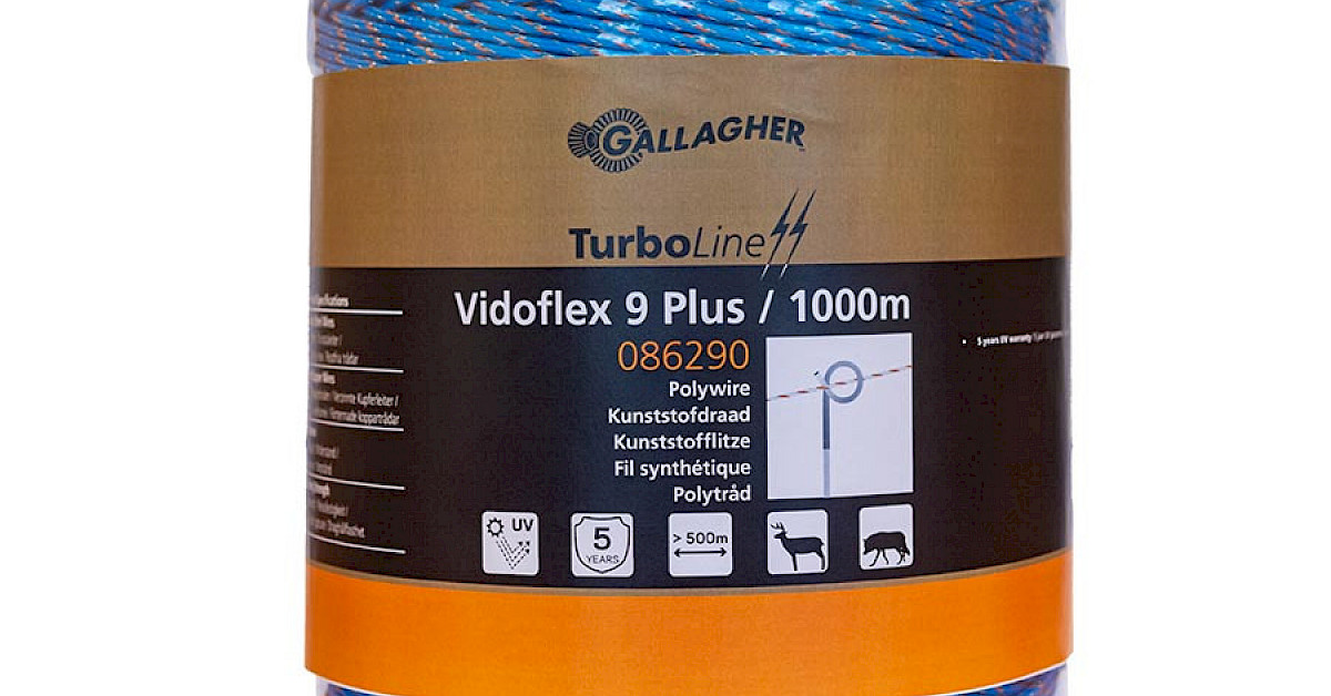 Gallagher Vidoflex 9 turboline plus blauw 1000m (Nr.: GAL086290)
