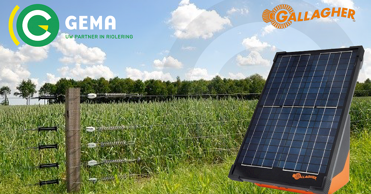 Gallagher S200 solar schrikdraadapparaat incl. 2 batterijen (2x 12 V ...