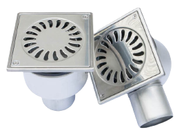 Aluminium klokrooster met zijuitlaat 10x10 - Gema bv
